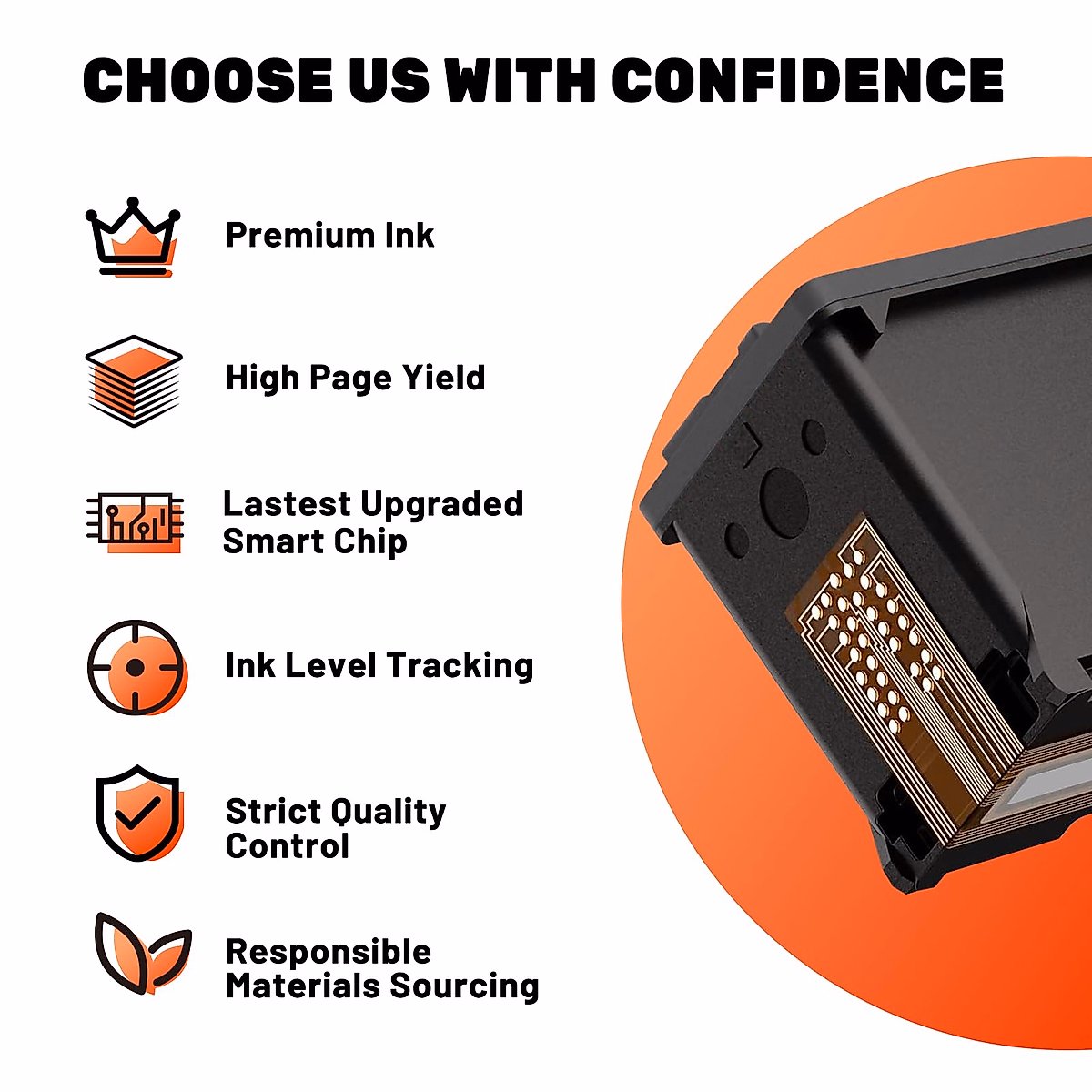 COCCINK 63XL Ink Cartridge Replacement for HP Envy 4520 4512 Deskjet 3630 3640 Officejet 3830 4650 4652 5200 5222 5252 5258 Printer for HP 63 XL HP63 HP63XL High Yield (1 Black)