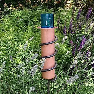 World's Coolest Rain Gauge, Stake, Genuine Copper, Measure, Monitor, Conserve, Precipitation, Easy to Read, Deck, Patio, Garden, Lawn, Unbreakable