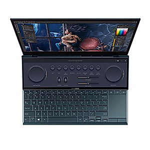 ASUS ZenBook Duo 14 UX482 14” FHD Touch Display, Intel Evo Platform, Core i7-1195G7, 8GB RAM, 512GB PCIe SSD, ScreenPad Plus, Windows 10 Home, Wifi 6E, Celestial Blue, UX482EAR-DB71T