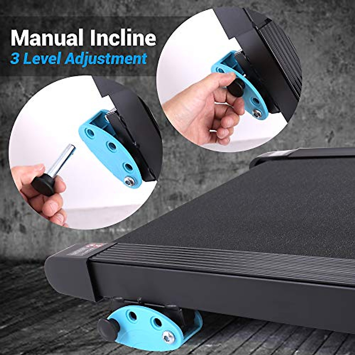 SereneLife Smart Digital Folding Treadmill - Electric Foldable Exercise Fitness Machine, Large Running Surface, 3 Incline Settings, 12 Preset Program, Sports App for Running & Walking (SLFTRD30)