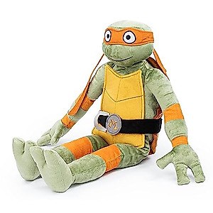 Nickelodeon Teenage Mutant Ninja Turtles Michaelangelo Plush Pillow Buddy - Super Soft Stuffed Character Pillow - Polyester Microfiber, 26 Inches