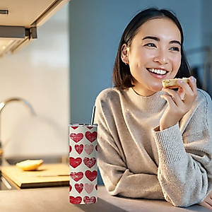 Medpol love kisses valentines insulated tumblers coffee cup Gift，love kisses valentines Drinking Glasses-Tea Cup-Coffee Mug tumbler with lid and straw 20 oz insulated tumbler cups