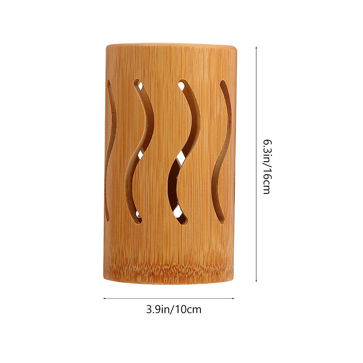 Hemoton KItchen Utensil Holder Caddy Bamboo Kitchen Tool Holder Chopsticks Storage Barrel Spoon Fork Holder Cutlery Tableware Storage Container Organizer