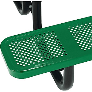 GLOBAL INDUSTRIAL 8' Rectangular Picnic Table, Surface Mount, Green (96 inch Long)