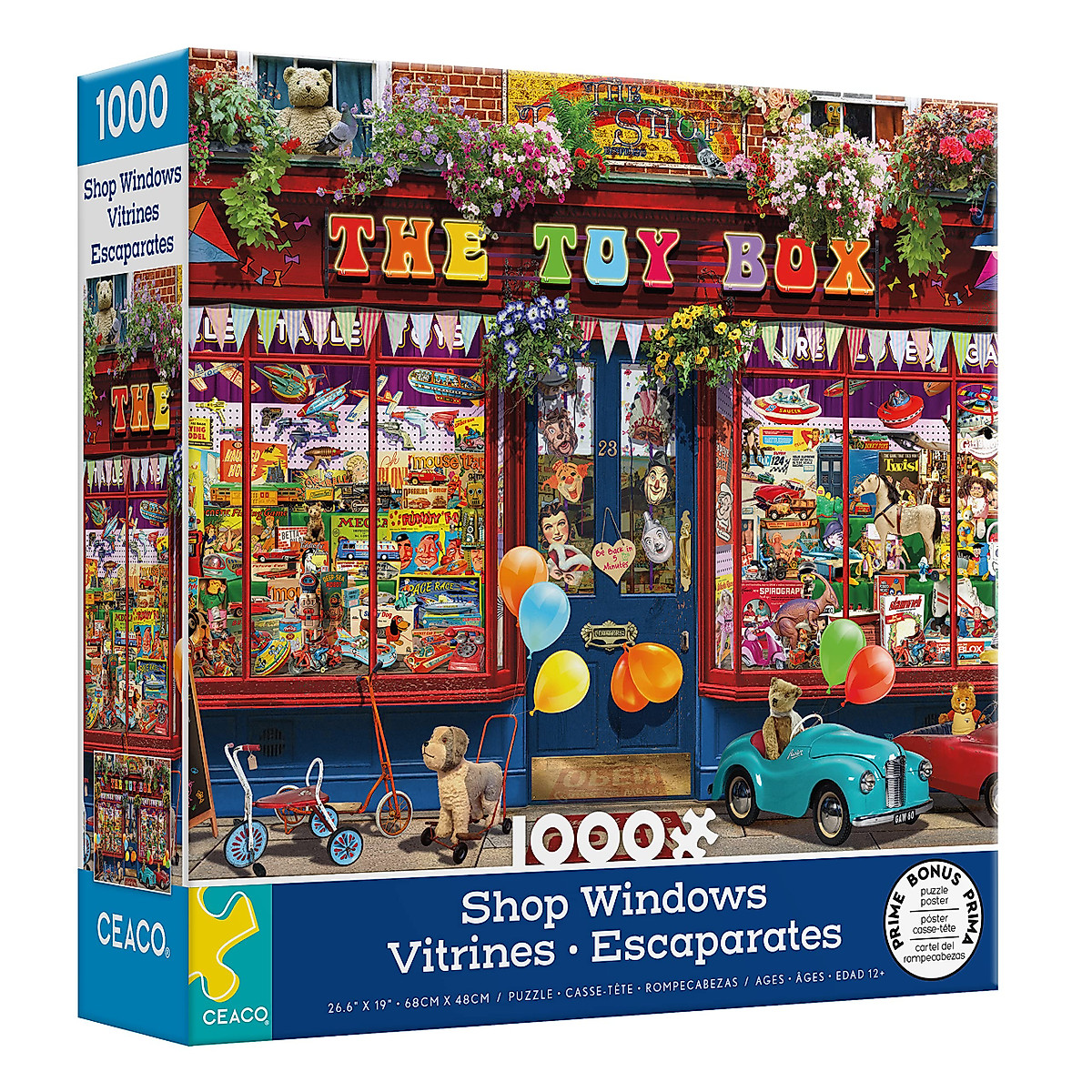 Ceaco - Shop Windows - Toy Box - 1000 Piece Jigsaw Puzzle, 26.6 x 19