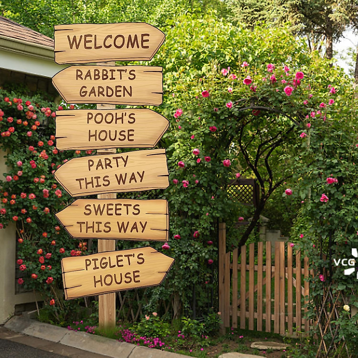 10PCS Winnie Arrow Signs for Baby Shower Decorations Double-Sided Signs for Birthday Supply