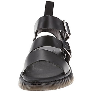 Dr. Martens mens Gryphon Gladiator Sandal, Black, 10-10.5 US