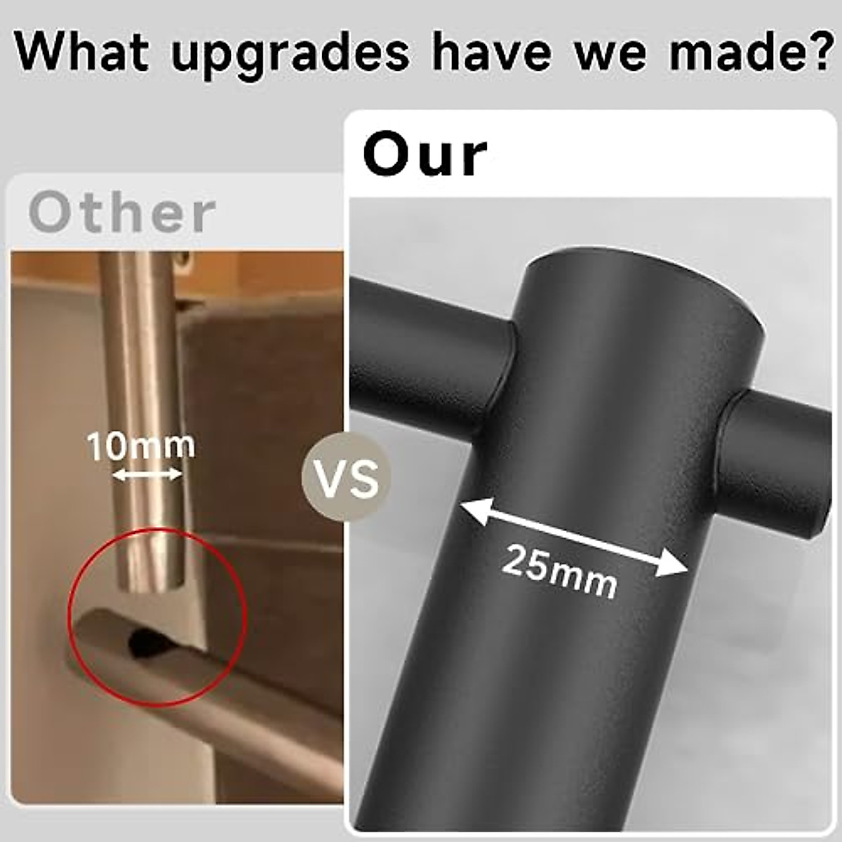 Paper Towel Holder, New Upgraded Thickened Under Cabinet Paper Towel Holder, Self Adhesive Wall Mount Towel Holder for Kitchen, Bathroom, RV, Glass, Sink, SUS304 Stainless Steel 13 inch, Matte Black