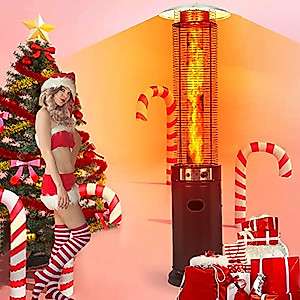 Garden Patio Heater,Outdoor Patio Heater,46000 BTU Propane Based Classic Design With Wheels,Easy Set Up,Commercial & Residential Outdoor Heater Electric Stand