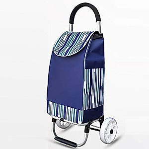 Shopping Trolley on Wheels Multi Function Shopping Cart Lightweight with 2 Wheel Large Capacity Foldable Aluminum Supermarket Push Trolley Waterproof Luggage Cart Storage Hand Trucks,Camouflage