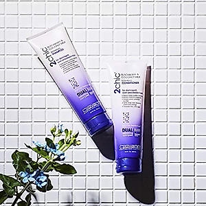 GIOVANNI 2chic Ultra-Repairing Shampoo - For Damaged, Over-Processed Hair, Helps Restore Hair's Natural Elasticity, Blackberry & Coconut Oil, Argan, Shea Butter, Color Safe - 24 oz