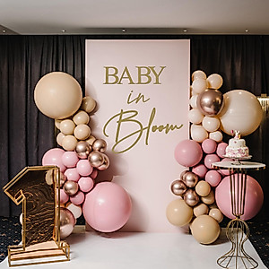 Baby in Bloom Gender Reveal Party Decal Sign - Elegant Wall Decoration for Baby Showers - Guess the Gender, Girl or Boy - Pregnancy Celebration Décor
