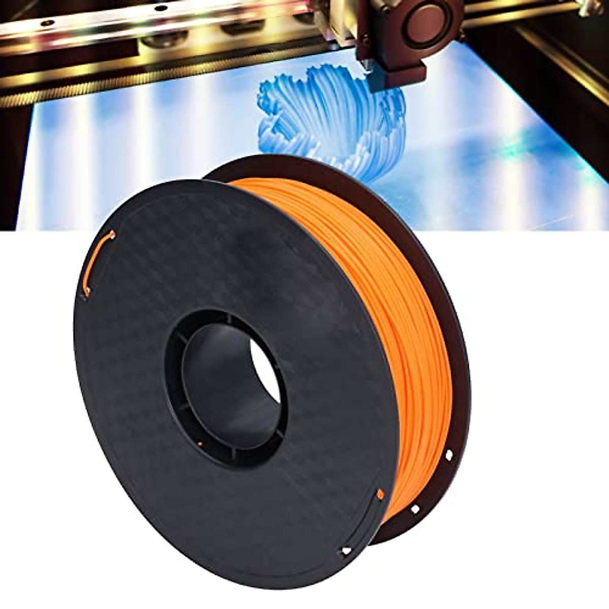 PLA Filaments, High Purity Filament Printing Materials Good Tensile Strength Plastic for Printing(Orange)