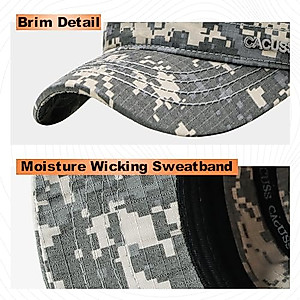 CACUSS Men's Cotton Army Cap Cadet Hat Trucker Dad Hat Military Flat Top Adjustable Classic Baseball Cap