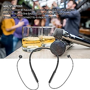 Neckband Monitor Headphone, 20ms Ultra Low Latency Multi Function Headset with Mic in Ear Magnetic Neckband Earphone for Phone Call Live Streaming Karaoke