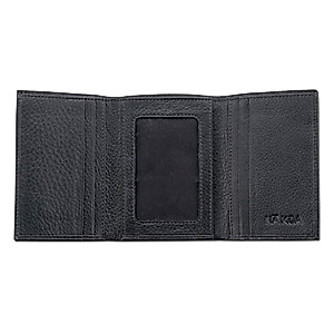 Hawaiian Turtle Tattoo Trifold Wallet, Genuine Leather, "Ohana" Tattoo art by Samson Harp (Black) from NAKOA