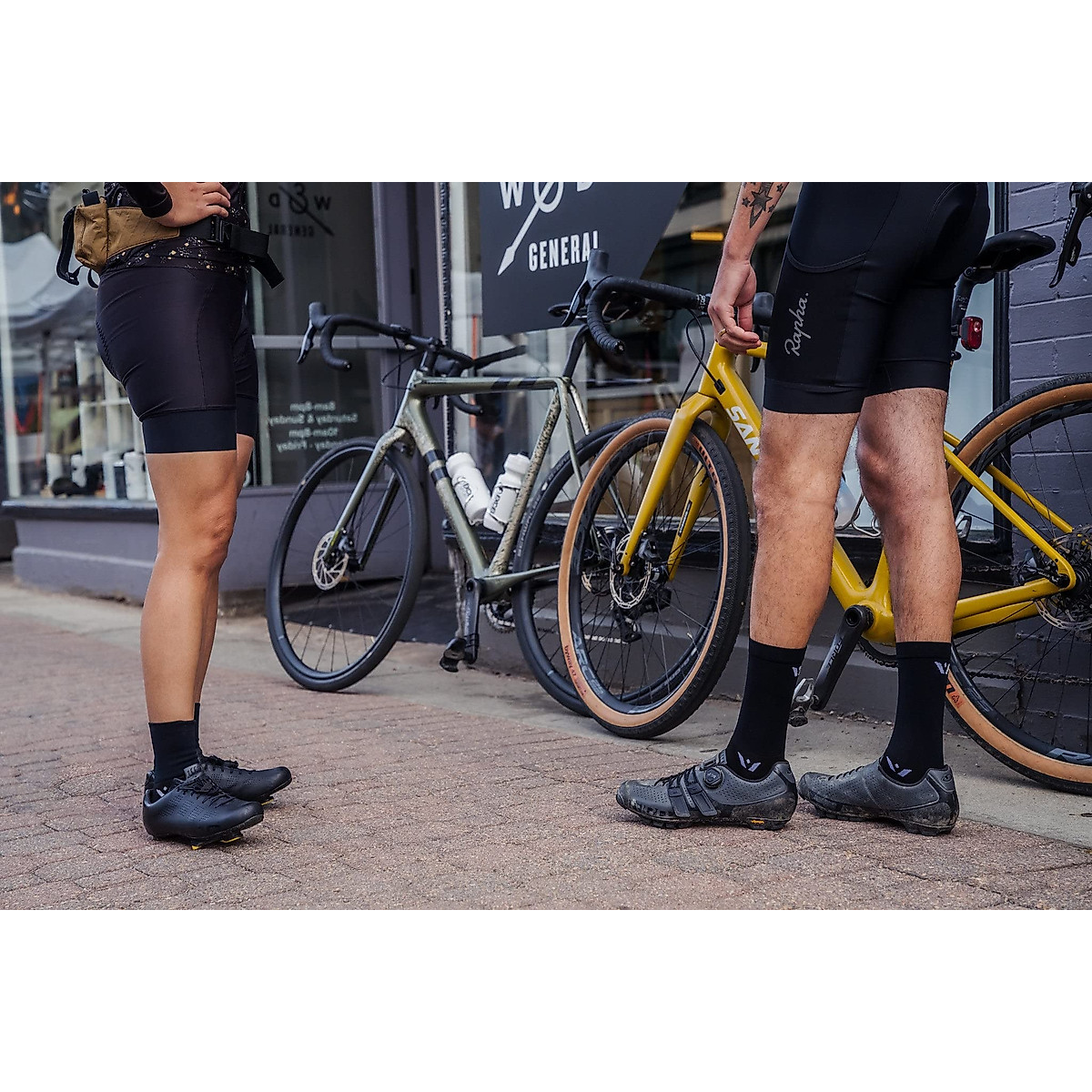 Swiftwick- ASPIRE SEVEN (3 Pairs) Cycling Socks, Firm Compression Fit, Tall Crew (Black, Medium)