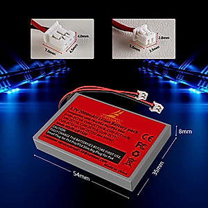 FARSAIL Rechargeable Batteries for PS4 Controller, 2-Pack 2000mAh LIP1522 PS4 Battery Replacement with Big and Small Plug for PlayStation 4 PS4 Dualshock 4 Wireless Controller