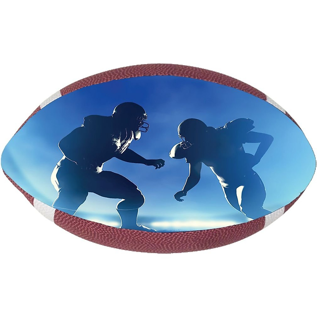 iscream Game On! Photoreal Football Shaped 16" x 12" x 12" Microbead Accent Pillow