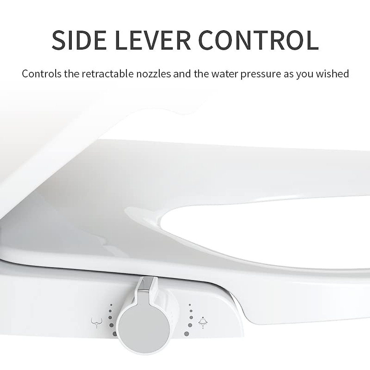 LEIVI Non-Electric Bidet Toilet Seat, Self-Cleaning Dual Nozzle System, Adjustable Spray Pressure and Position, Quiet-Close Lid, Easy Installation, Elongated