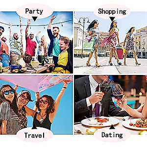 ANEIMIAH 1x 5X Magnifying Travel Hand Held Vanity Mirror,Compact Double Side Folding Magnification Hand Mirror for Women with 360°Rotating Handle Table Desk Small Round Make up Mirrors Pink