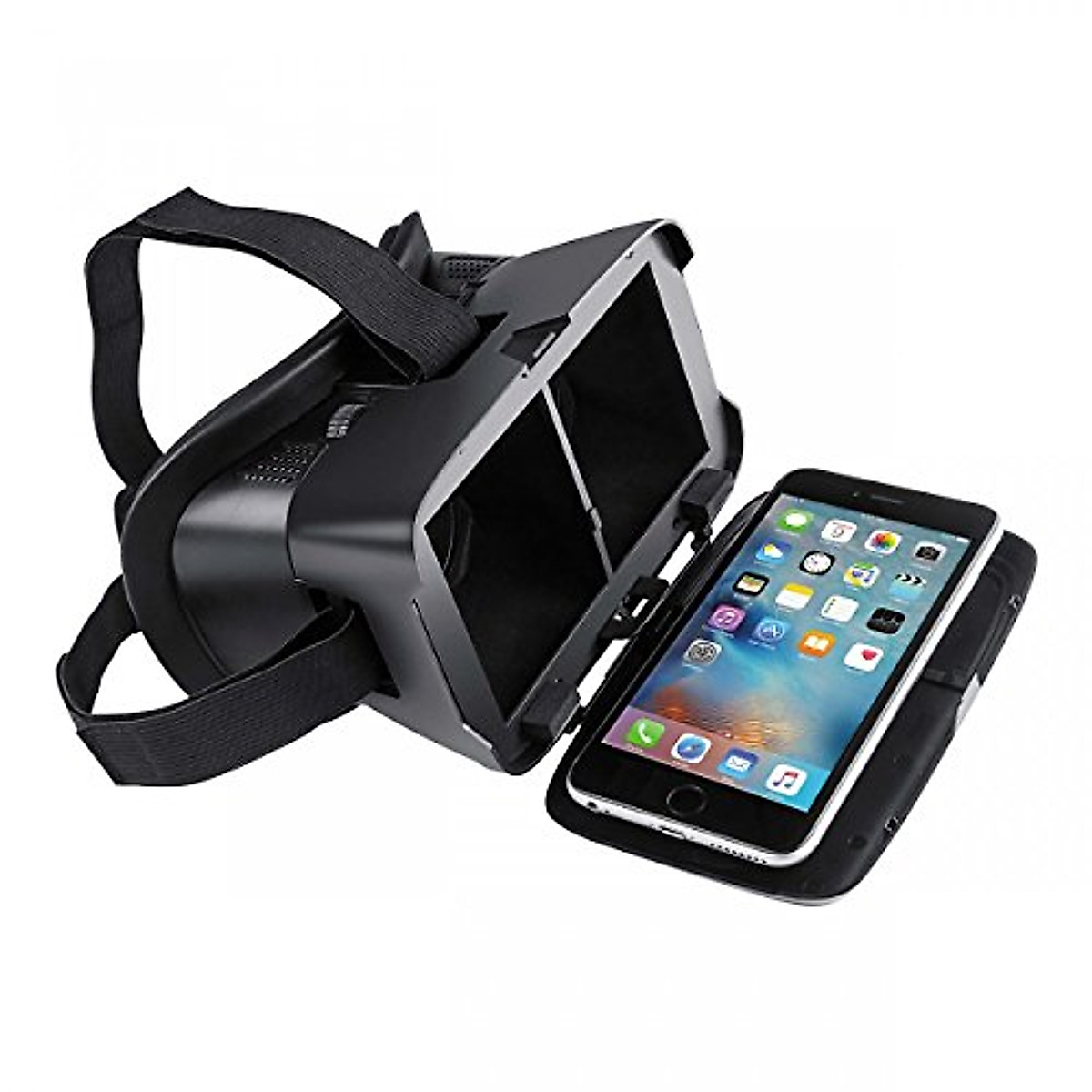 STEREN MOV-055 VR Goggles VR Headset with Bluetooth Remote Control for Smart Phones Black with Silver