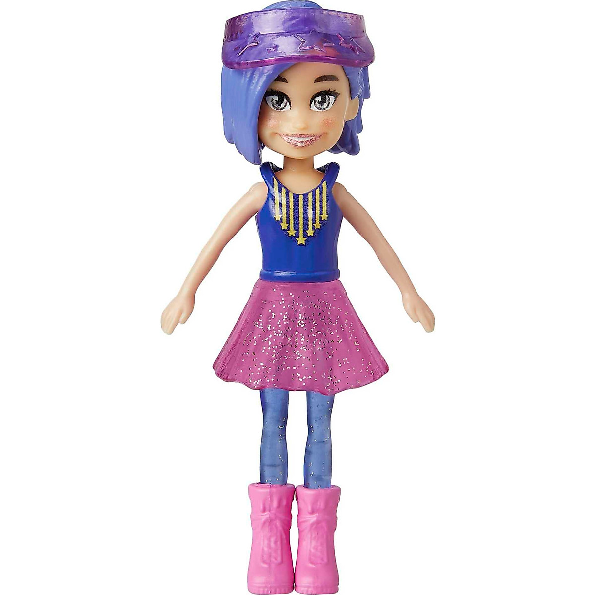 Polly Pocket Travel Toy with 3-inch Doll and 18 Accessories, Puppy and Star-Themed Fashion Pack Playset