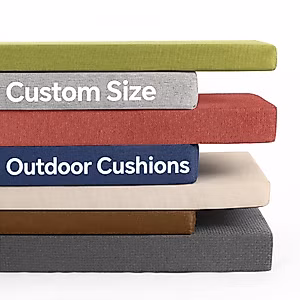 Focuprodu Custom Outdoor Bench Cushion. Patio Furniture Cushions with Non-Slip Design,for Indoor/Outdoor Furniture Bench Cushion.90+ Colors Available.(Custom Size)