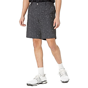 adidas Men's Ultimate365 Flag Print Golf Shorts, Black/Grey Three/White, 36