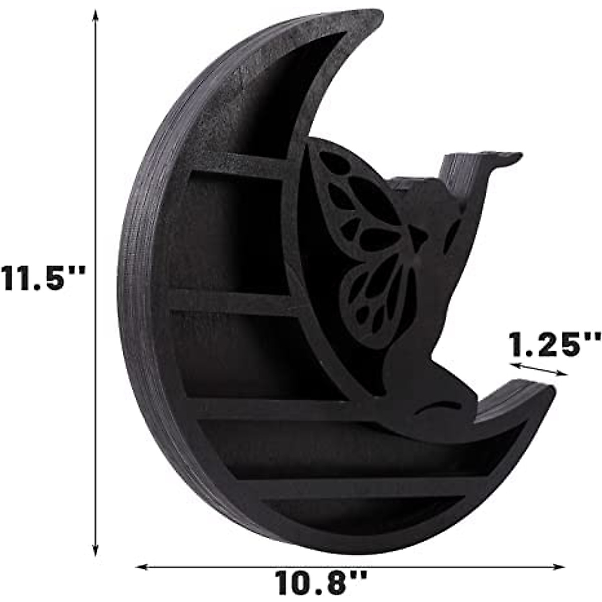 YARLED Gothic Witch Crystal Decoration Rack, Huiles Essentielles, Petites Plantes Et œUvres D'Art - Bohemian Wind Wall Decoration Rack -, Hanging Rack PréSentoir En Bois (Fairy)