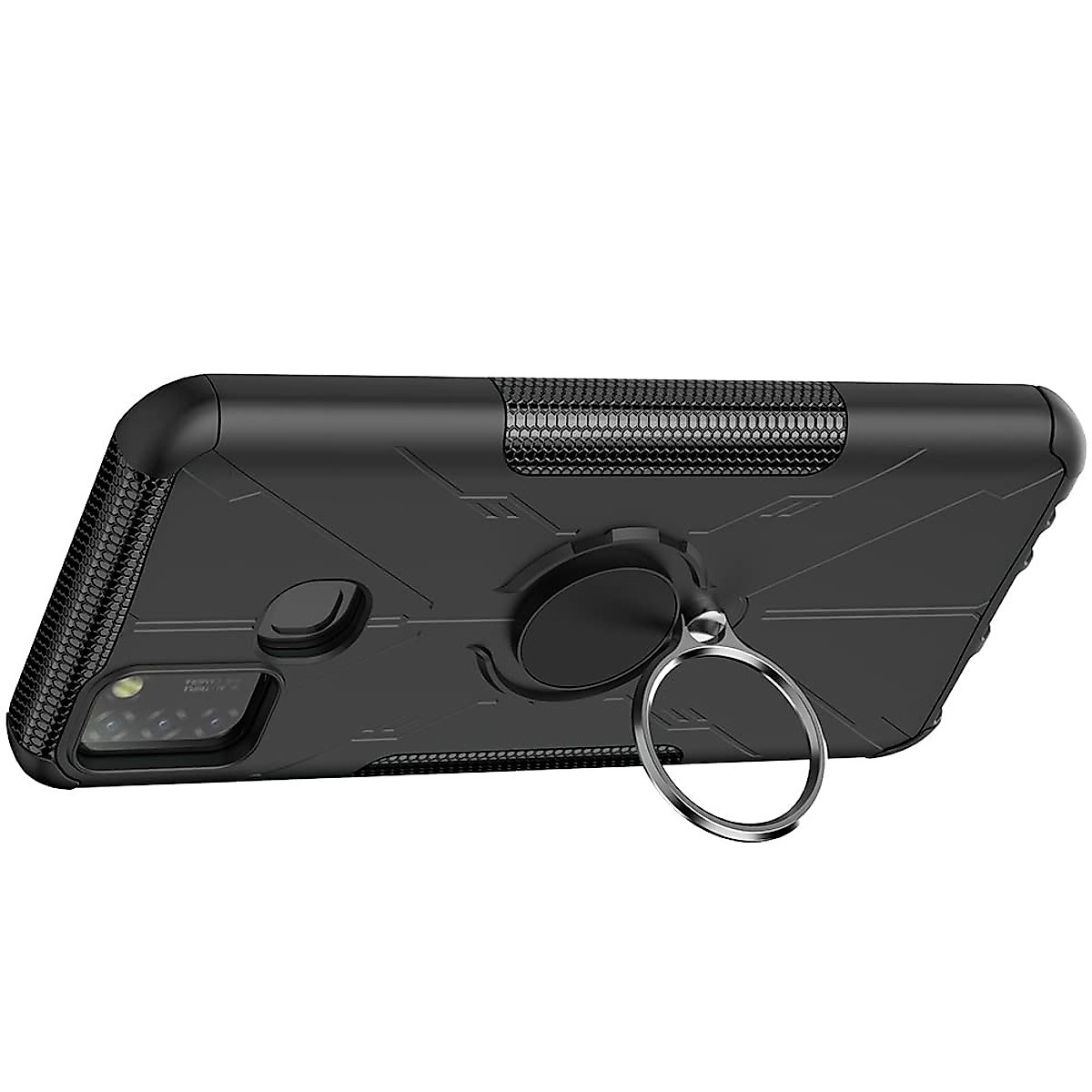 Kukoufey Case for Infinix Smart 5 Case Cover,360°Rotatable Kickstand Dual Layer Shockproof Case for Infinix Hot 10 Lite X657B / Smart 5 Case Black