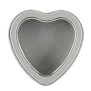 Dicunoy 20 Pack 2oz Metal Tins, Heart Shaped Empty Tin Box With Lids, Candle Jars Gift Storage Container Cans With Clear Window For Candle Making, Candies, Treasures