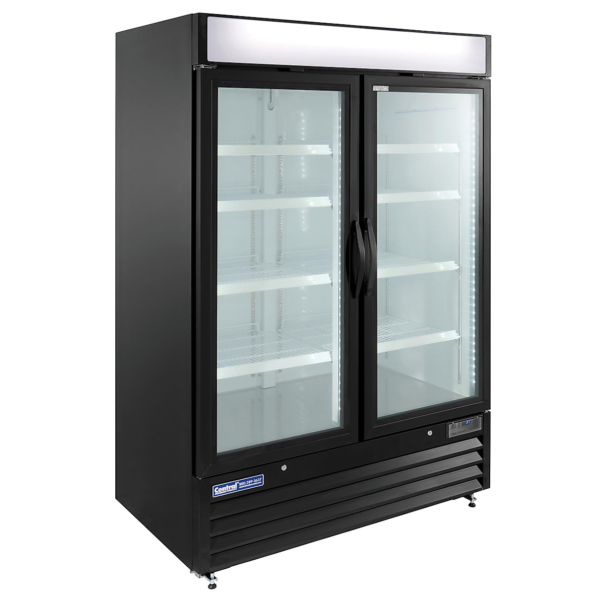 Kratos Commercial Display Refrigerator- Swing Glass 2 Door Merchandiser- 54" W 48 cu ft (69K-720)