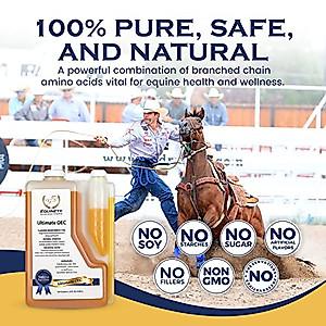 Ultimate OEC - Horse Omega 3 Supplement with Flax Seed Oil, Vitamin E Oil, and Colloidal Silver for Shiny Skin and Coat - Vet-Approved Horse Supplement for Immunity, Gut, Hoof & Bone Support