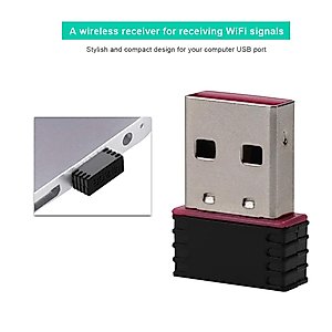 USB Network Card USB2.0 High Speed 300Mbps Adapter Transmitter Receiver, Support WEP 64/128, WPA, WPA2 and Multiple BSSIDs, for Vista/XP / 2000/7, for Linux
