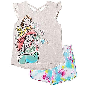 Disney Princesses Toddler Girls 4 Piece Mix n' Match Shorts & Legging Set - 2T White/Pink