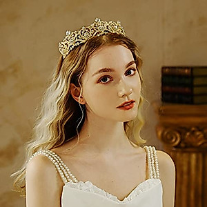 Crystal Tiara Crown, Rhinestone Wedding Crystal Tiara Queen Headband Princess Crown for Bridal Wedding Prom Birthday Party