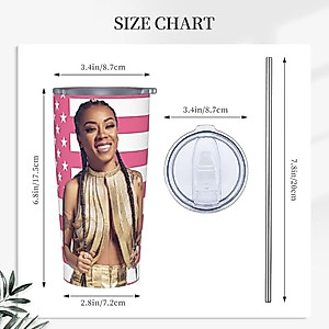 LAZHANG Keyshia Music Cole Stainless Steel Insulated Car Sippy Cup With Lid Travel Mug for Cold Hot 20 oz