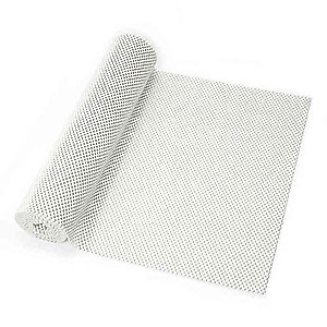 BINO Non-Adhesive Non-Slip Shelf and Drawer Grip Liner Mat, 12 -Inch x 15-Feet, White