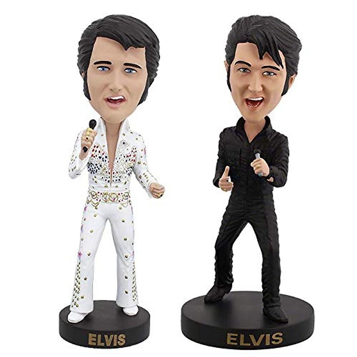 Royal Bobbles Elvis Presley, Aloha from Hawaii Bobblehead & '68 Comeback Special Bobblehead Bundle Pack