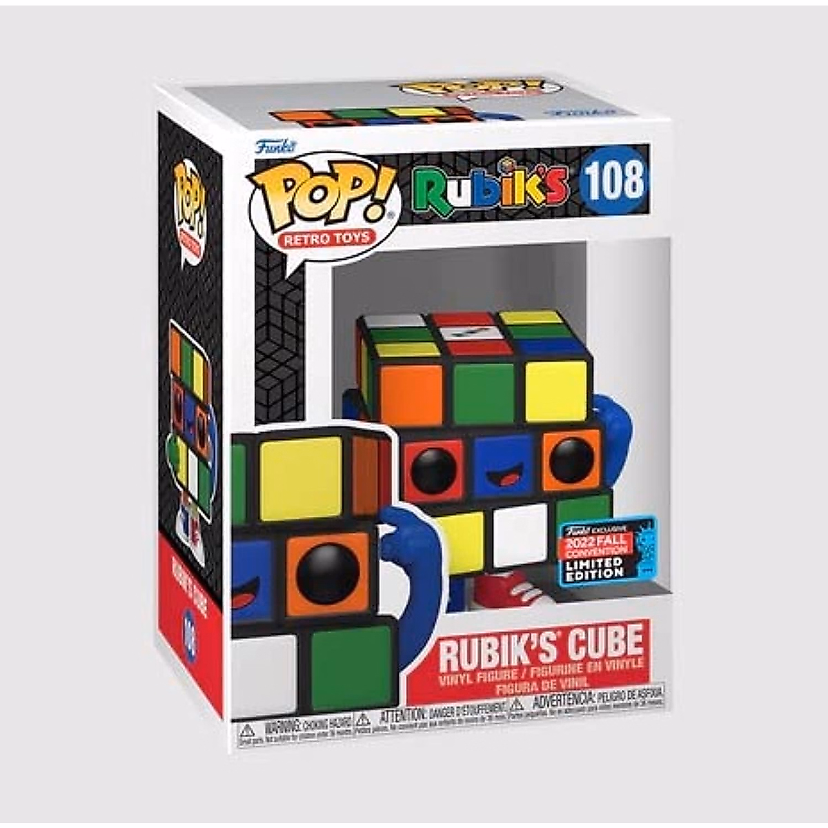 Funko Pop! Retro Toys: 2022 Rubik's Cube Convention Exclusive Puzzle Cube Vinyl Multicolor Figure #108