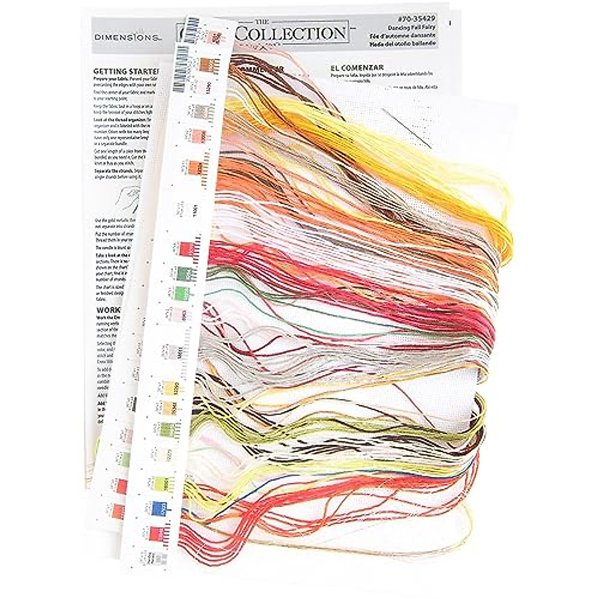 Dimensions Dancing Fall Fairy Counted Cross Stitch Kit, Multicolor 7 Piece