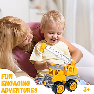Take-Apart Dump Truck Toy STEM Construction Vehicle Toy for Boys with Tools Ideal Gift for 3-5 Year Old Toddlers Kids who Loves Building and Trucks
