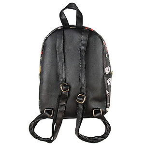 Friends TV Show Allover Toss Print Faux Saffiano Leather Mini Backpack Bag