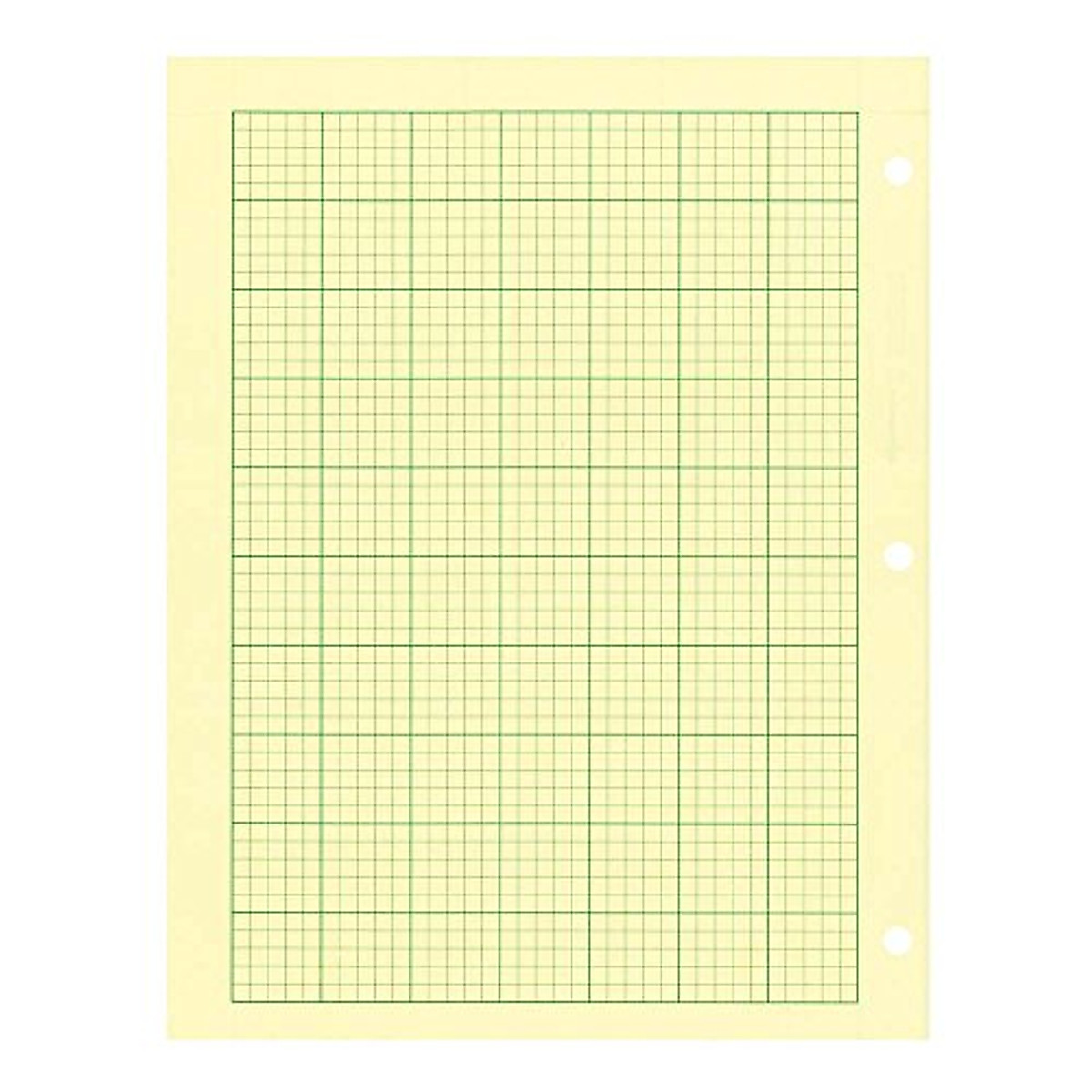 National Computation Pad, 5 x 5 Quad Ruling and Unruled, 8.5" x 11", 200 Sheets (42389), Green