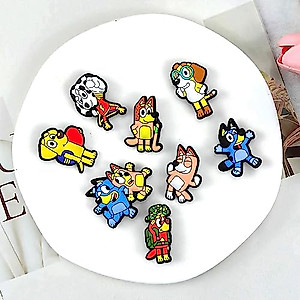DSUVOEI Cute Dog Anime Shoe Charms for Girls Boys,12pcs Cartoon Shoe Charm PVC Anime Charms Cartoon Shoe Decoration