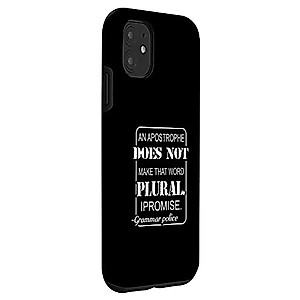 iPhone 11 Grammar Police Apostrophe Lingui Teacher Case