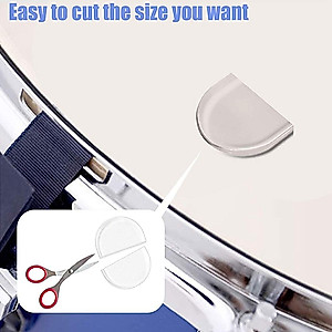 MOTZU 30 Pieces Drum Dampeners Gel Pads Blue Resonance Pads Silicone Drum Silencers Dampening Sticky Mats Non-toxic Soft Damper for Drums Tone Control Drum Muffling Drummer Drum kit Percussion