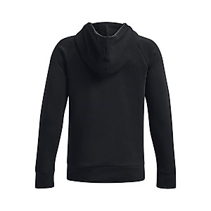 Under Armour Boys Rival Fleece Hoodie, (001) Black / / White, X-Large