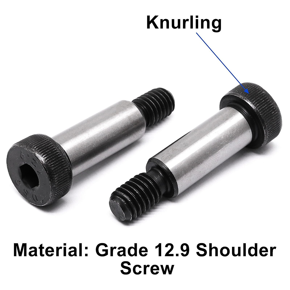 Sydien 6Pcs Alloy Steel Shoulder Bolt #10-24 UNC Thread Shoulder Dia 1/4" Shoulder Length 5/8"